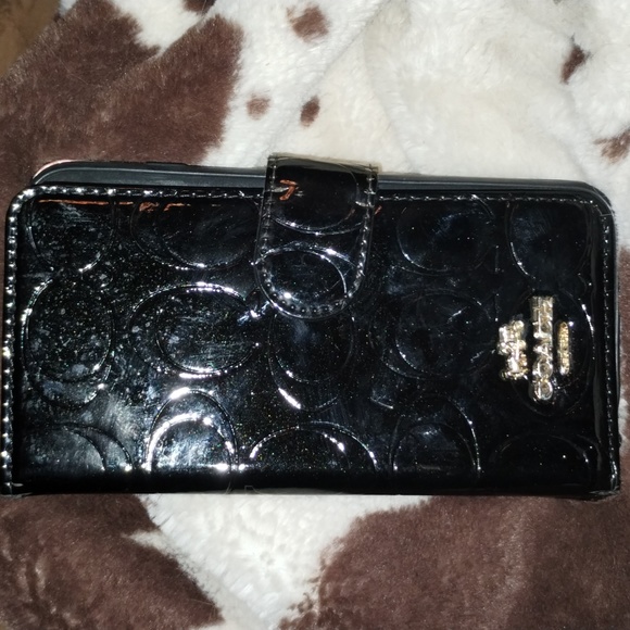 Coach | Accessories | Coach Paten Leather Phone Case Wallet | Poshmark